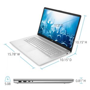 2022 HP High Performance Business Laptop-17.3'' FHD IPS-Intel i5-1135G7 4-Core-Iris Xe Graphics-16GB DDR4-512GB SSD-USB-C-Fullsize Backlit Keyboard-Windows 11 w/ 32GB USB,Silver,17-CN0000