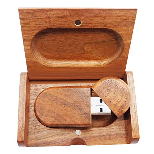 64GB Walnut USB Flash Drives PENDRIVE Thumb Drives U Disk Memory Sticks for Birthday Business Valentine's Day Present (USB 3.0)