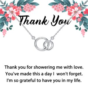 tgbje thank you for showing me with love necklace baptism gifts christening gift shower hostess gift new baby gift (shower love ne)