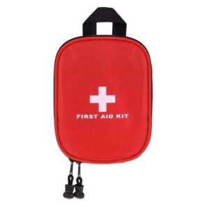 empty first aid kit bag double zipped first aid supplies package mini medications organizer waterproof nylon medical survival kit rescue case handy travel medicine container for home car outdoor