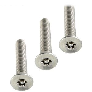 stainless steel torx security flat head machine screw kit hardware 8-32 x 1/2" pack of 100 fastener set ls11265f