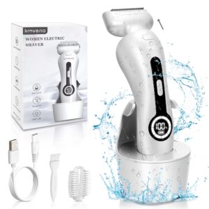 electric shaver for women electric razor for womens bikini legs underarm public hairs rechargeable trimmer with detachable head cordless wet dry use