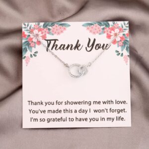 TGBJE Thank You For Showing Me With Love Necklace Baptism Gifts Christening Gift Shower Hostess Gift New Baby Gift (shower love ne)