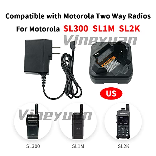 PMNN4468B PMNN4468A PMNN4468 Li-ion Battery Charger Base for Motorola SL300 SL1M SL2K Two Way Radios Charging Station