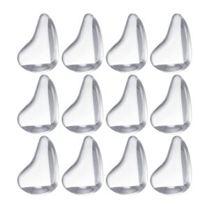 housoutil 12pcs clear corner protector silicone corner guards bumpers high resistant adhesive corner covers clear corner protectors for furniture cabinet glass coffee table