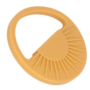 Garosa Baby Silicone Teether Toy Safe Semi Circular Sun Easy to Hold Infant Molar Teether Infant Molar Teether Baby Chewing Toys Baby Toy for Infant Soothe Teething(003 Yellow