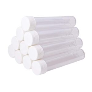 12pcs 25ml plastic vial tube with screw caps test tubes sample vial storage containers for lab scientific experiments