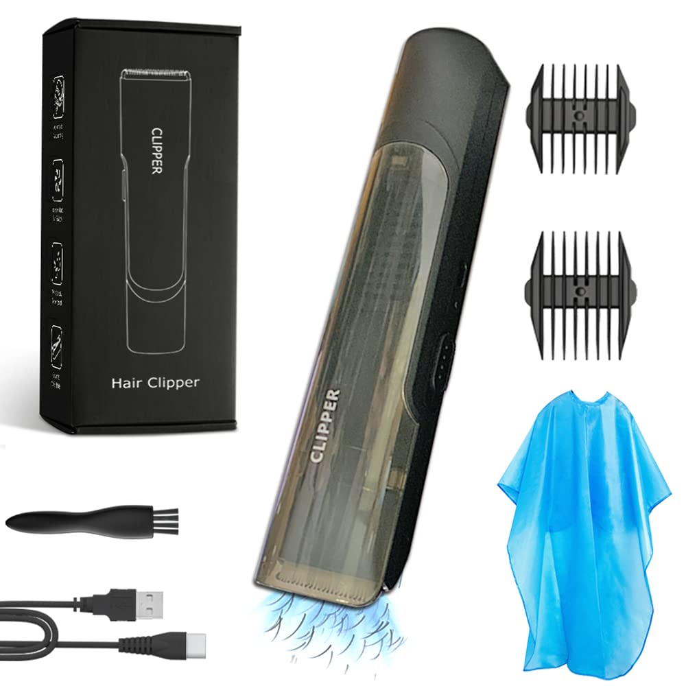 Professional Hair Clippers for Men Baby Beard Trimmer Kits, Vacuum Hair Trimmer for Kid/Men with Magnetic Shell, Cordless Men Hair Trimmers with Large Storage Space & Rechargeable & IPX7 Waterproof