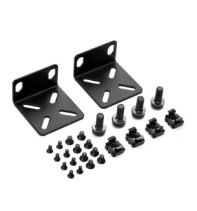 phyinlan rack mount kit for 17.3 inch switches, adjustable rack ears for buffalo tech, cisco, netgear,dell, d-link, linksys and trendnet products, adjustable hole distance 14-29mm