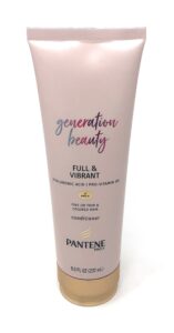 pantene pro-v generation beauty full & vibrant sulfate free conditioner with hyaluronic acid for fine or thin & colored hair, 8 oz