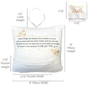 Tooth Fairy Pillow Kit for Girls and Boys - Tooth Fairy Evidence Kit with Tooth Fairy Bag - Multi Color Reversible Sequin and Large Pocket - Tooth Pillow with Letter & 2 Customizable Certificates