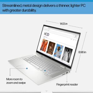 HP 2023 Envy X360 15.6" FHD IPS Touch 2-in-1 Laptop Intel 12-Core i7-1260P Iris Xe Graphics 64GB DDR4 2TB NVMe SSD HDMI Thunderbolt 4 WiFi AX BT Backlit KB Fingerprint Windows 11 Home w/RE USB