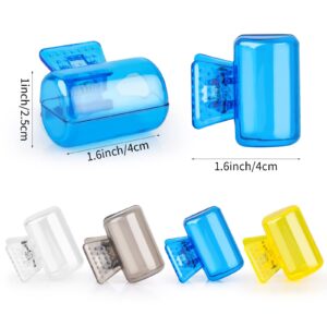 4 Pack Travel Toothbrush Head Covers Toothbrush Protector Cap Brush Pod Case Protective Portable Plastic Clip for Household Travel, Camping, Bathroom, School, Business