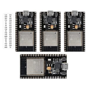 alinan 4pcs 38pin esp-wroom-32 esp-32s esp32 development board 2.4ghz dual-mode wifi + bluetooth dual cores microcontroller processor integrated with antenna rf amp filter ap sta for arduino ide