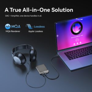 KHADAS Tea Portable Headphone Amplifier,DAC Magnetic Amplifier Bluetooth 5.0 HiFi Hi-Res USB DAC 32bit/384KHz, 1160mAh Battery ESS ES9281AC Pro Qualcomm QCC5125 LDAC/aptX HD, PCM, DSD, MQA(Grey)