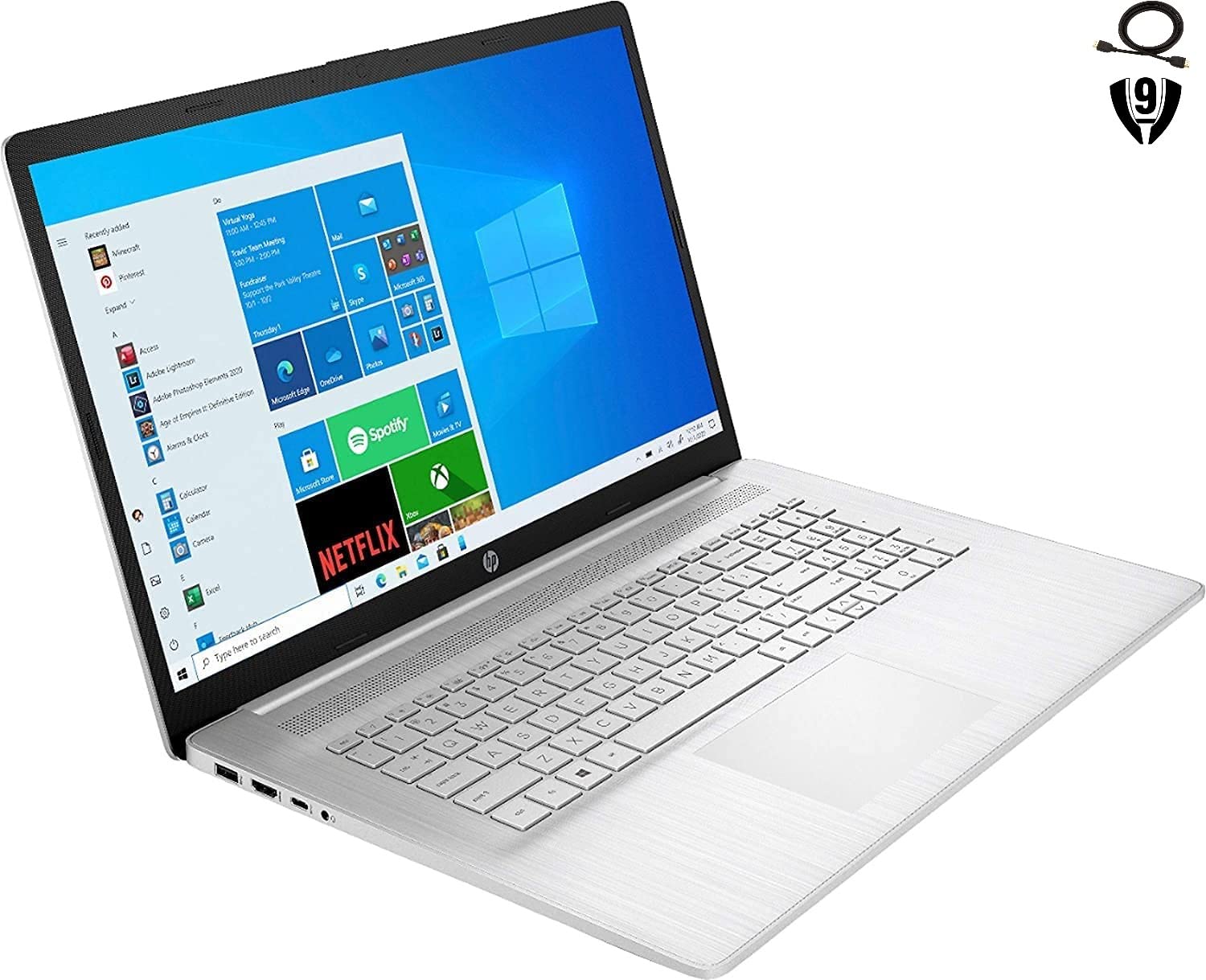 HP New 17 Laptop, 17.3" FHD IPS Display, 11th Gen Intel Core i5-1135G7 Processor, 16GB RAM, 1TB SSD+1TB HDD, Webcam, Bluetooth, Backlit Keyboard, Windows 10 Home, Natural Silver