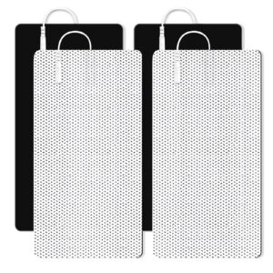 tens unit replacement pads for waist and lower back pain relief 4x8" large tens unit pads self-adhesive electrode pads compatible with tens 7000, auvon tens- 4 pcs