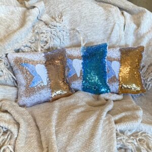 Tooth Fairy Pillow Kit for Girls and Boys - Tooth Fairy Evidence Kit with Tooth Fairy Bag - Multi Color Reversible Sequin and Large Pocket - Tooth Pillow with Letter & 2 Customizable Certificates