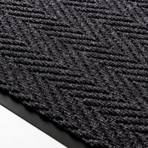 Consolidated Plastics Premiere Brush Dry Entrance Floor Mat with Non-Slip Rubber Backing, Absorbs Water, 37 Oz Heavy Duty Carpet Rug Commercial Grade (3' x 5', Charcoal)