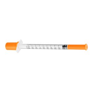 shaotong 1ml syringes with needle, u-100 1cc syringe 30g 1/2 inch needle, sterile individually wrapped pack of 20