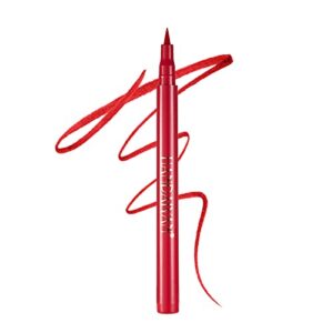 matte red liquid eyeliners eye liner eyeliner eye makeup bright colors waterproof smooth & no fading for women make up eye (red)