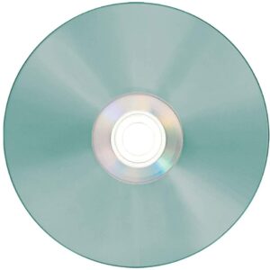 PlexDisc TY Series Blue CD-R 52X 700MB Music Digital Audio White Inkjet Hub Printable Recordable Media Disc - 50pk Cake Box 669-214-Y-BX, 50 Discs