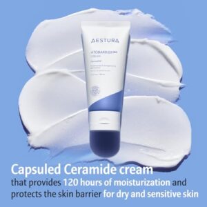 AESTURA ATOBARRIER365 Cream with Ceramide, Korean Moisturizer for Barrier Repair | 120-hour Lasting Hydration, Capsuled Ceramides for Dry & Sensitive Skin, Non-comedogenic tested, 2.70 fl.oz.(Renewed)