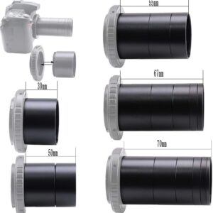 m42 Extension Tube,Thread Adapter Focal Reducer,Universal Foaming Extension Tube with Connector Telescope Camera Adapter 3/5/7/10/12/15/20/30mm Microscope Lens Microscope Telescope Accessory (8pcs)