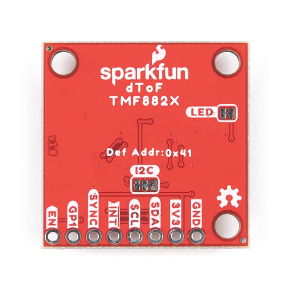 SparkFun Qwiic dToF Imager - TMF8820-5000mm Detection Range - Direct time-of-Flight Sensor - Single Modular Package with an associated VCSEL - Based on Single Photon Avalanche Photodiode