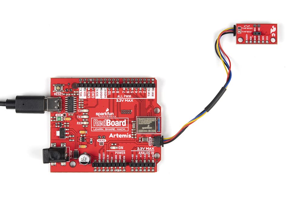 SparkFun Qwiic Mini dToF Imager - TMF8821-5000mm Detection Range - Board Dimensions 0.5in to 1in - 3x3 4x4 3x6 multizone Output Data - Very Wide dynamically Adjustable Field of View - VCSEL - SPAD