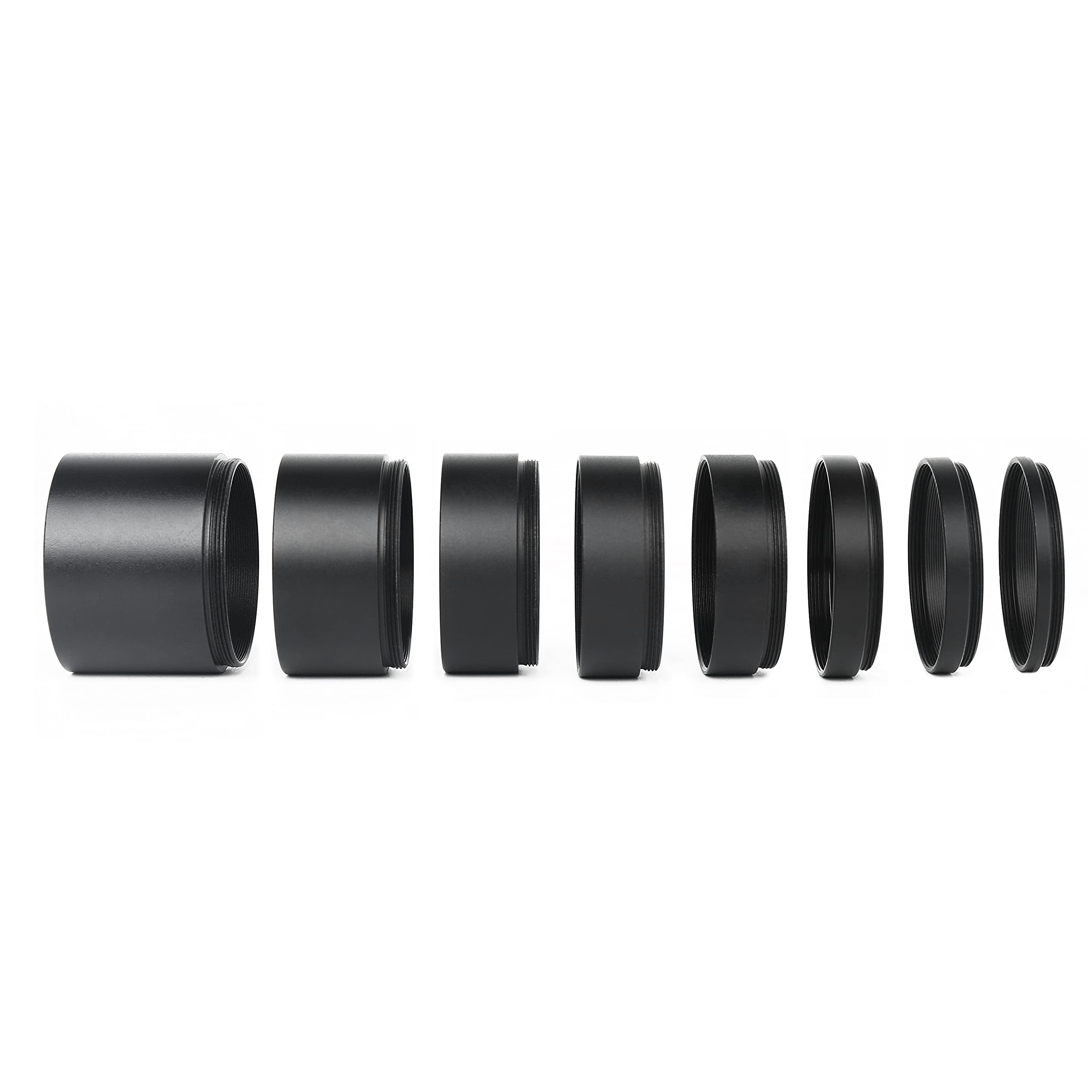 m42 Extension Tube,Thread Adapter Focal Reducer,Universal Foaming Extension Tube with Connector Telescope Camera Adapter 3/5/7/10/12/15/20/30mm Microscope Lens Microscope Telescope Accessory (8pcs)