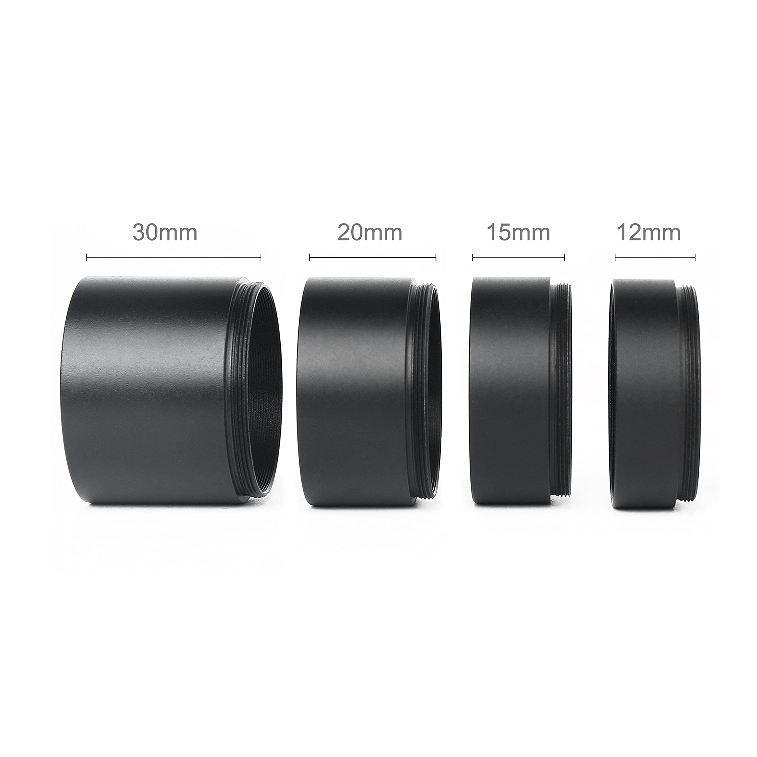 m42 Extension Tube,Thread Adapter Focal Reducer,Universal Foaming Extension Tube with Connector Telescope Camera Adapter 3/5/7/10/12/15/20/30mm Microscope Lens Microscope Telescope Accessory (8pcs)