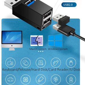 BIANTI USB Hub Splitter 3 Ports Super Speed 5Gbps Extender, 3.0 A Adapter with Lanyard and Safety Helmet, for MacBook Pro/Air, PS4, Laptop, PC, Surface Pro, iMac, Mobile HDD, Keyboard, Mouse