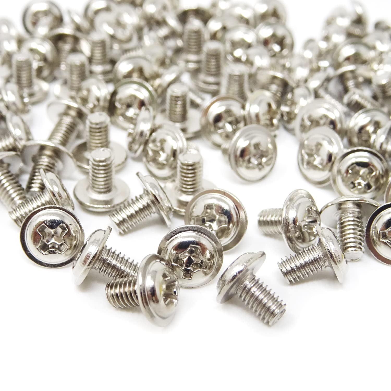 Honbay 100PCS M3x5 Round Head PC Mounting Computer Screws Computer Case Fixed Motherboard Screw (Nickel Plated)