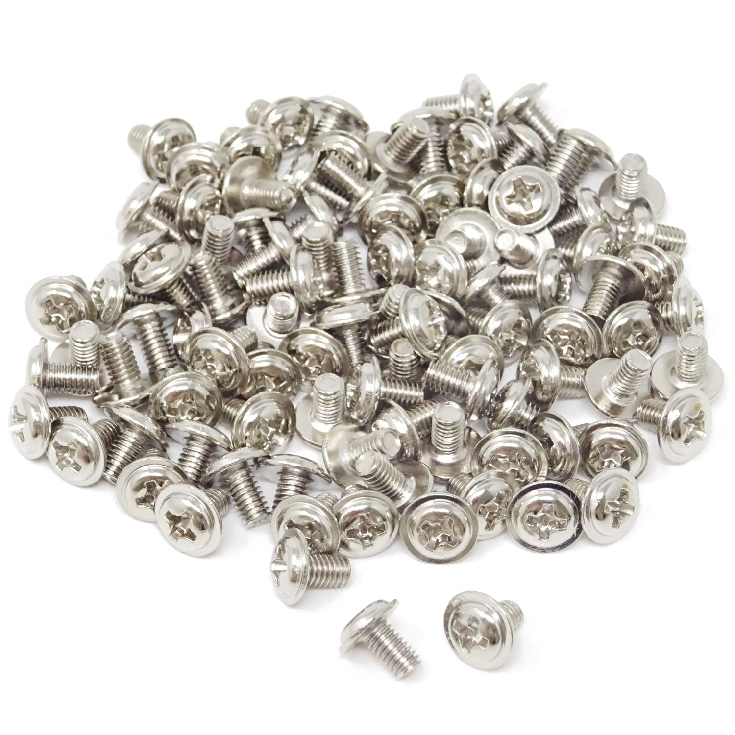 Honbay 100PCS M3x5 Round Head PC Mounting Computer Screws Computer Case Fixed Motherboard Screw (Nickel Plated)