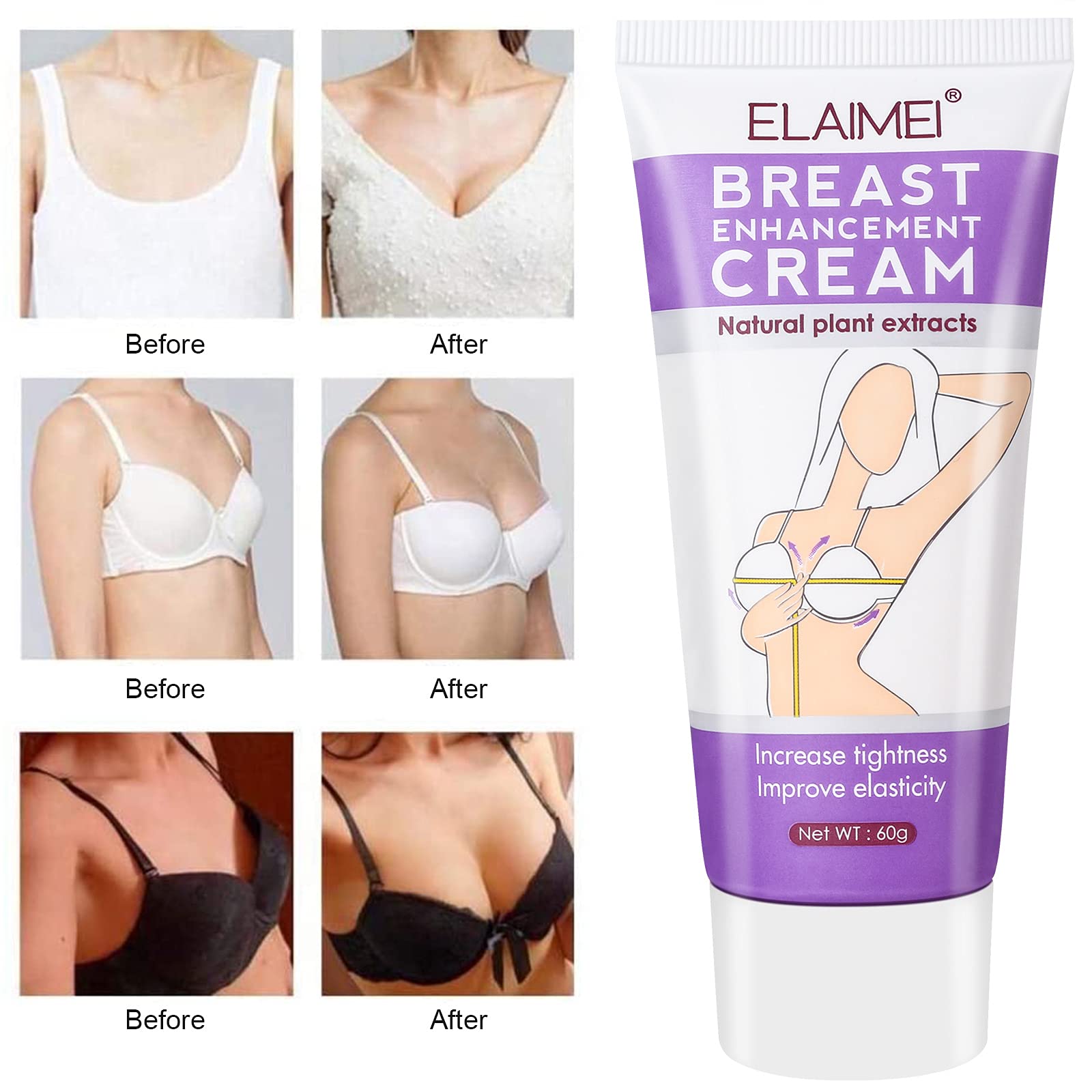 Breast Enhancement Cream, Natural Breast Enlargement Firming and Lifting Cream,Plumps & Lifts your Boobs & Reduce Sagging for Breast for Women All Skin Types