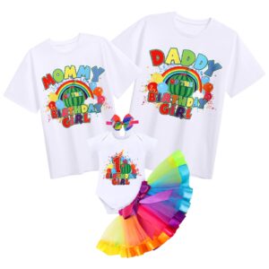 family birthday matching outfit baby girls dad and mom melon watermelon cow print short sleeve round neck romper t shirt tops cake smash summer clothes set for photo shoot watermelon mom medium