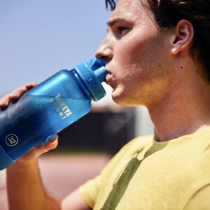 Takeya Sport 32 oz Tritan Plastic Water Bottle with Spout Lid, Premium Quality, BPA Free, Extreme Air