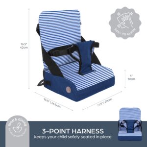 Dreambaby Grab 'n Go Travel Booster Seat with Storage Compartment, Tall Back for Added Comfort