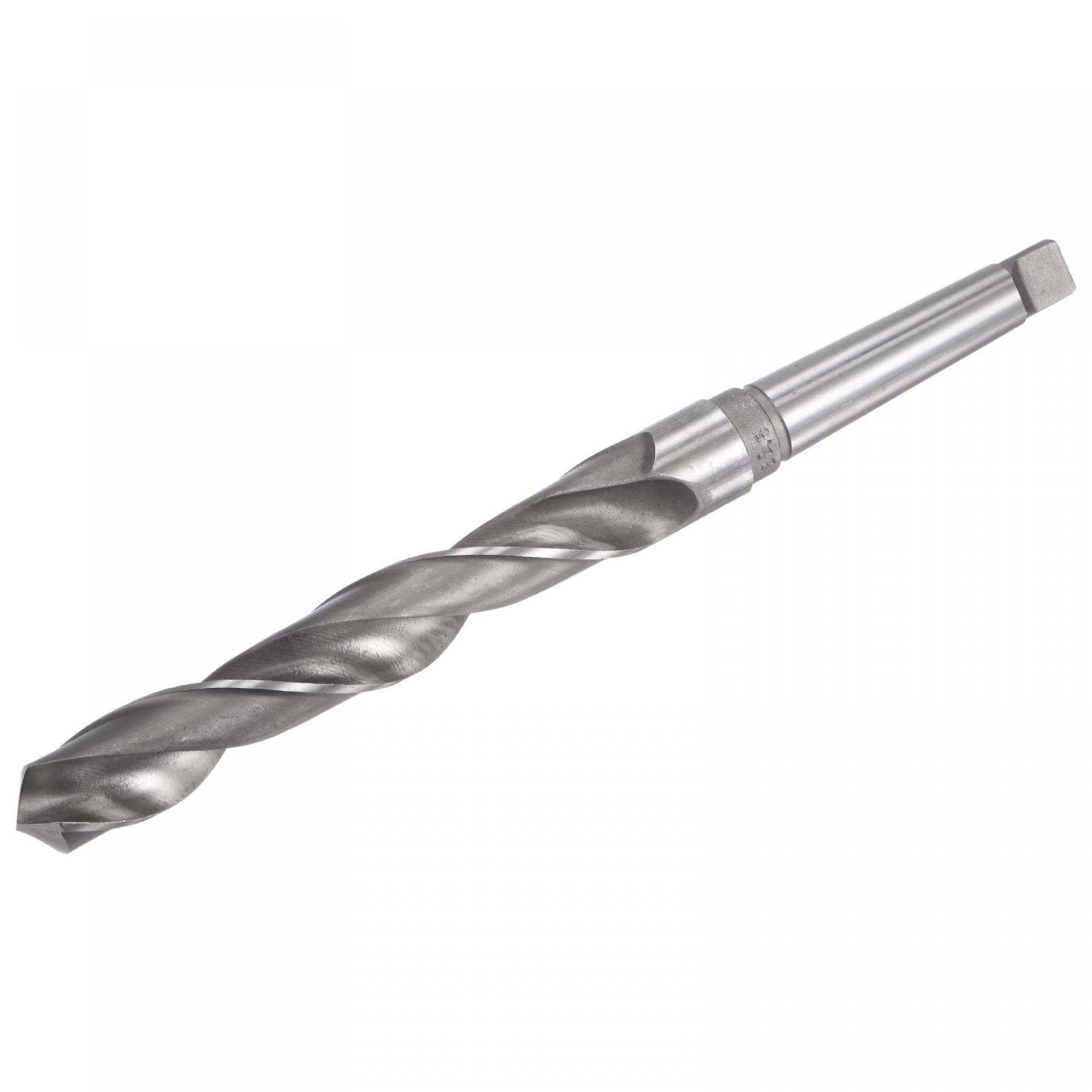 uxcell 22.5mm High-Speed Steel Twist Bit Extra Long Drill Bit with MT2 Morse Taper Shank, 260mm Overall Length