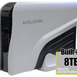 Avolusion PRO-Z Series 8TB USB 3.0 External Hard Drive for MacOS Devices, Time Machine (White) (Renewed)