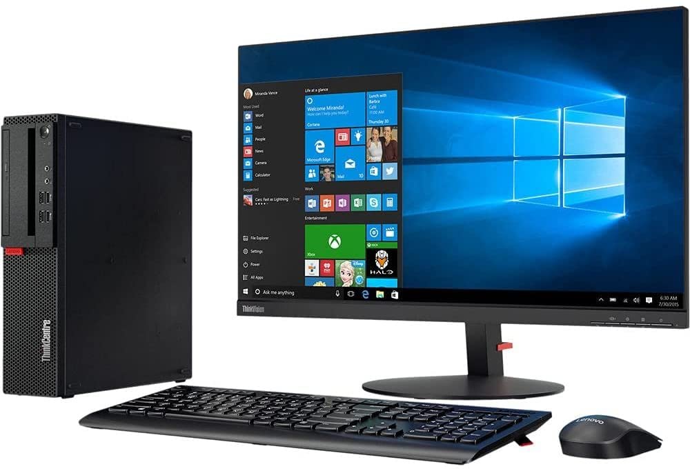 Lenovo Desktop ThinkCentre M710S SFF Computer PC, Intel i7-7700 up to 4.2GHz,32GB RAM, New 1TB NVMe SSD, 2TB Hard Drive, DVDRW, Windows 10 Pro (Renewed)