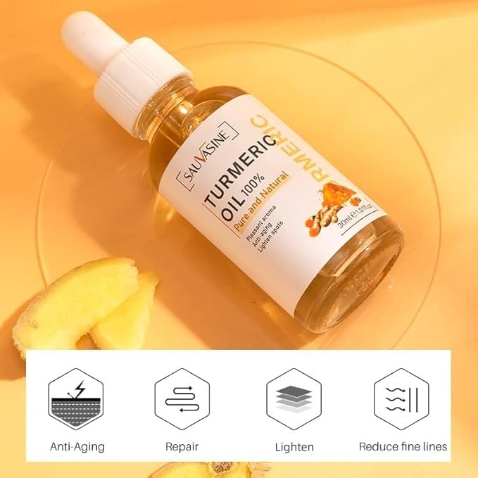 Lanthome Turmeric Oil for Dark Spot on Face, Turmeric Face Oil Moisturizing, Rejuvenating,Soothing, Anti-Aging Repair Skin with Turmeric Root Extract