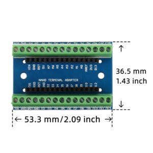 BOJACK Nano V3.0 3.0 Controller Terminal Adapter Expansion Board Nano IO Shield Simple Extension Plate for Arduino Nano AVR ATMEGA328P（4PCS）