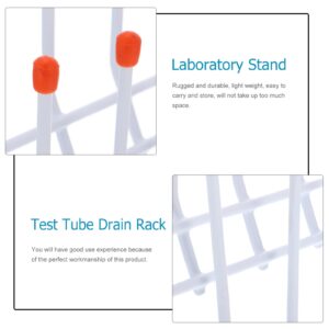 balacoo Laboratory Draining Rack- Metal Lab Glassware Drying Rack, Glassware Beaker Drying Holder, Tube Cleaning Frame Equipment for Education Lab (24 Pegs)