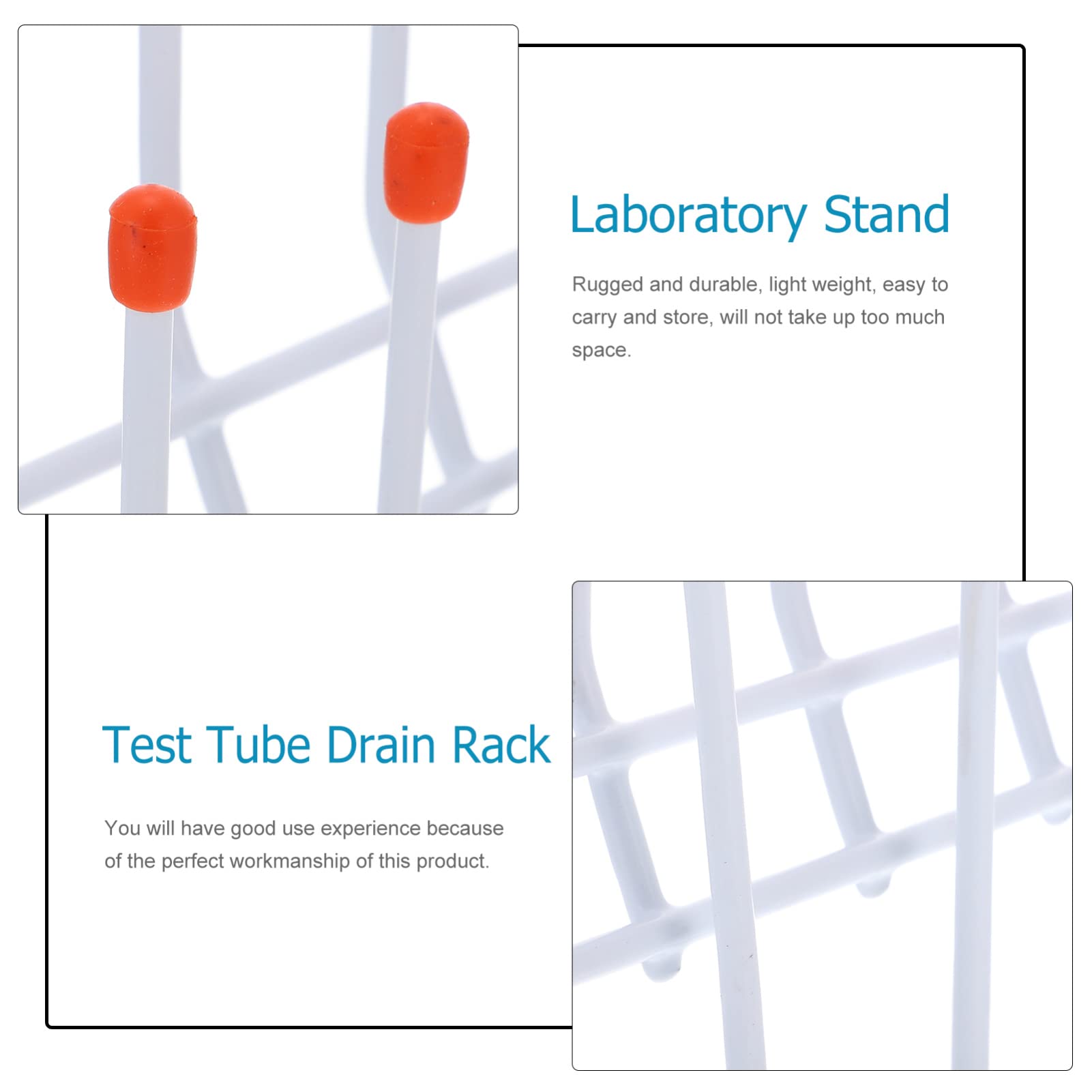 balacoo Laboratory Draining Rack- Metal Lab Glassware Drying Rack, Glassware Beaker Drying Holder, Tube Cleaning Frame Equipment for Education Lab (24 Pegs)