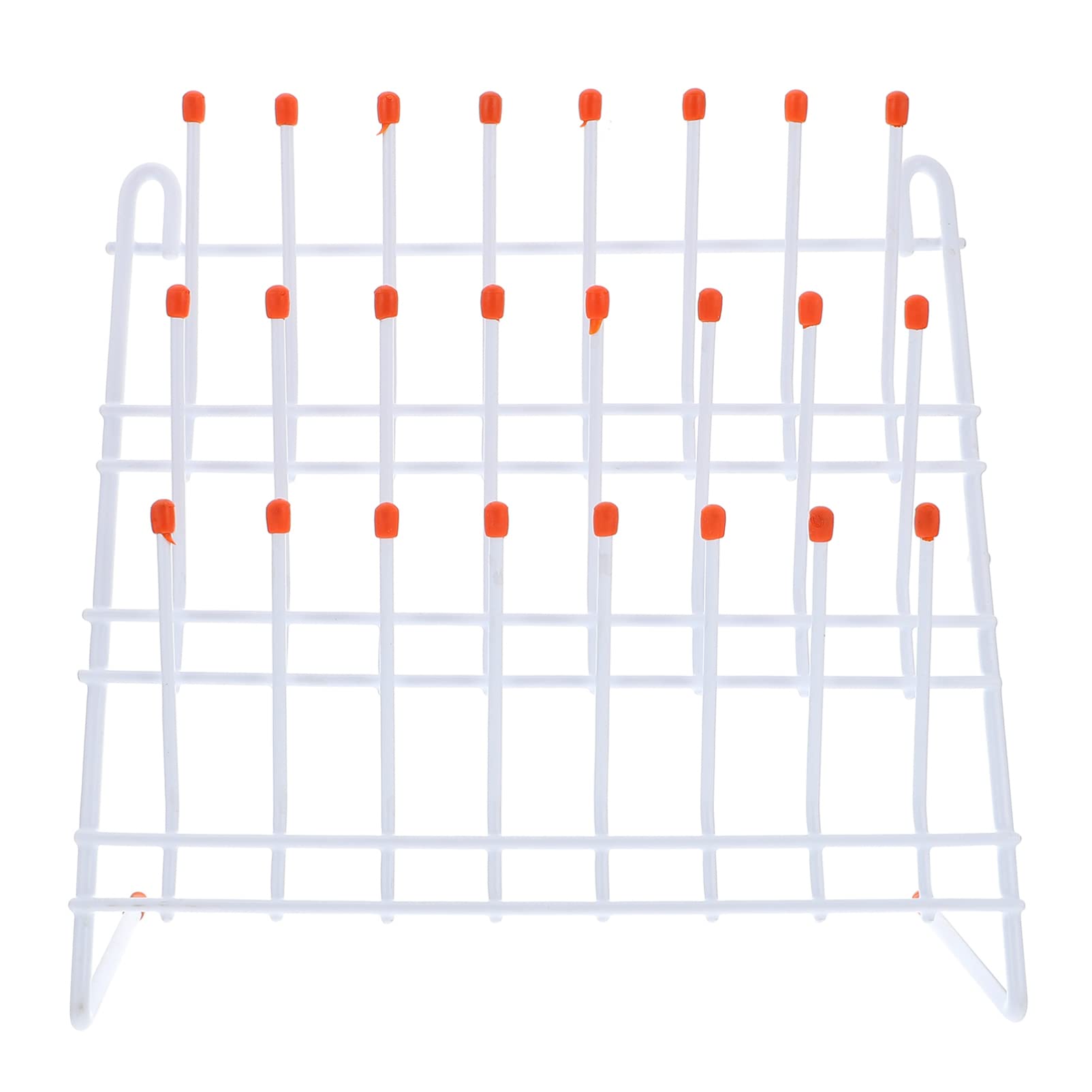 balacoo Laboratory Draining Rack- Metal Lab Glassware Drying Rack, Glassware Beaker Drying Holder, Tube Cleaning Frame Equipment for Education Lab (24 Pegs)