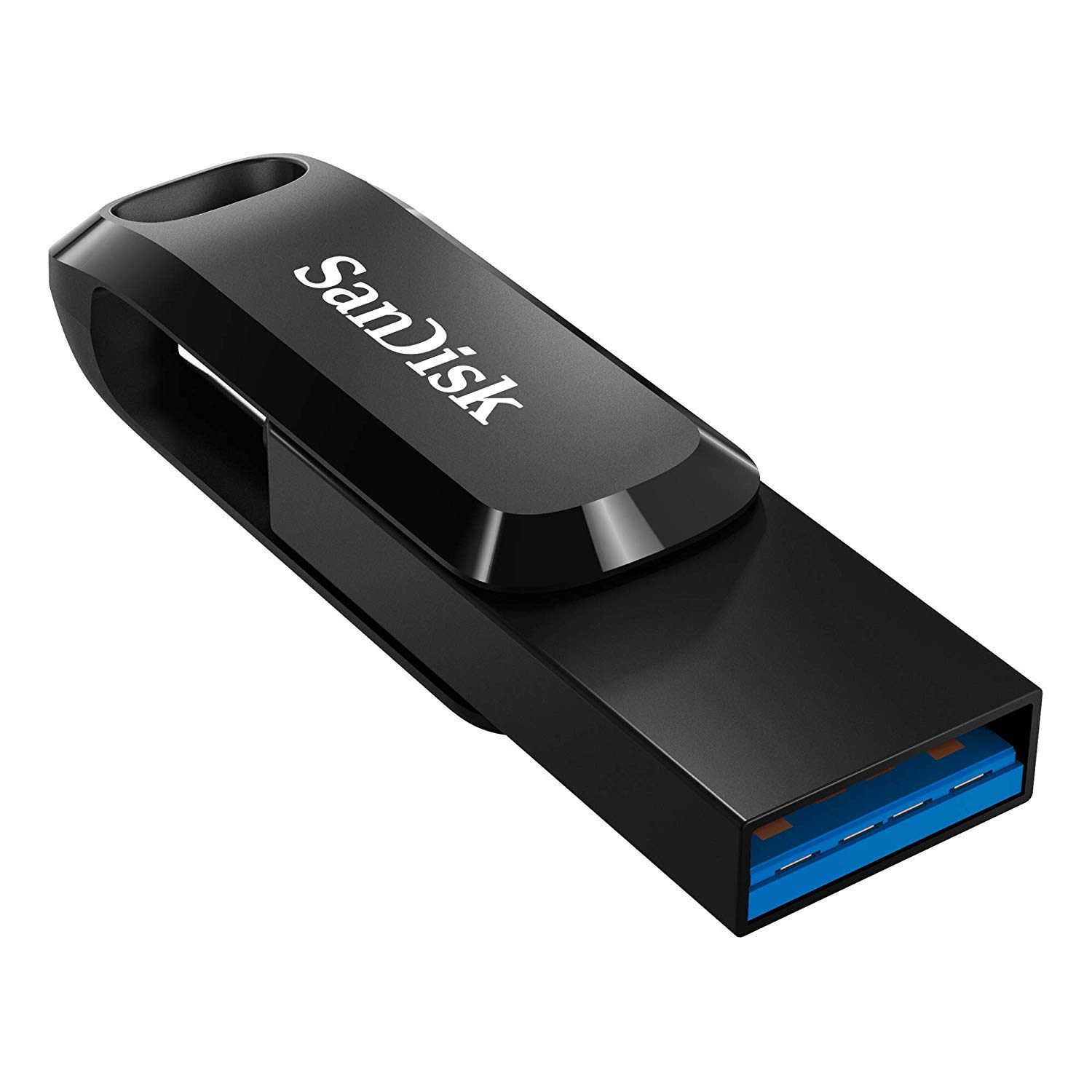 SanDisk 32GB Ultra Dual Drive Go (SDDDC3-032G-G46) 2-in-1 USB Type-A & Type-C Flash Drive - 4 Pack Bundle with (1) Everything But Stromboli 4 Port USB 3.0 Hub