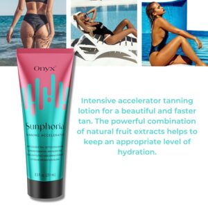 Onyx Sunphoria Tanning Accelerator | Bronzer-Free Tanning Lotion for Indoor & Outdoor | Streak & Stain Free Formula | Extreme Hydration Blend for Moisturizing Nourished Skin - 8.5 fl oz