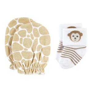 Hudson Baby Baby Socks and Mittens Set, Safari Boy, 0-6 Months